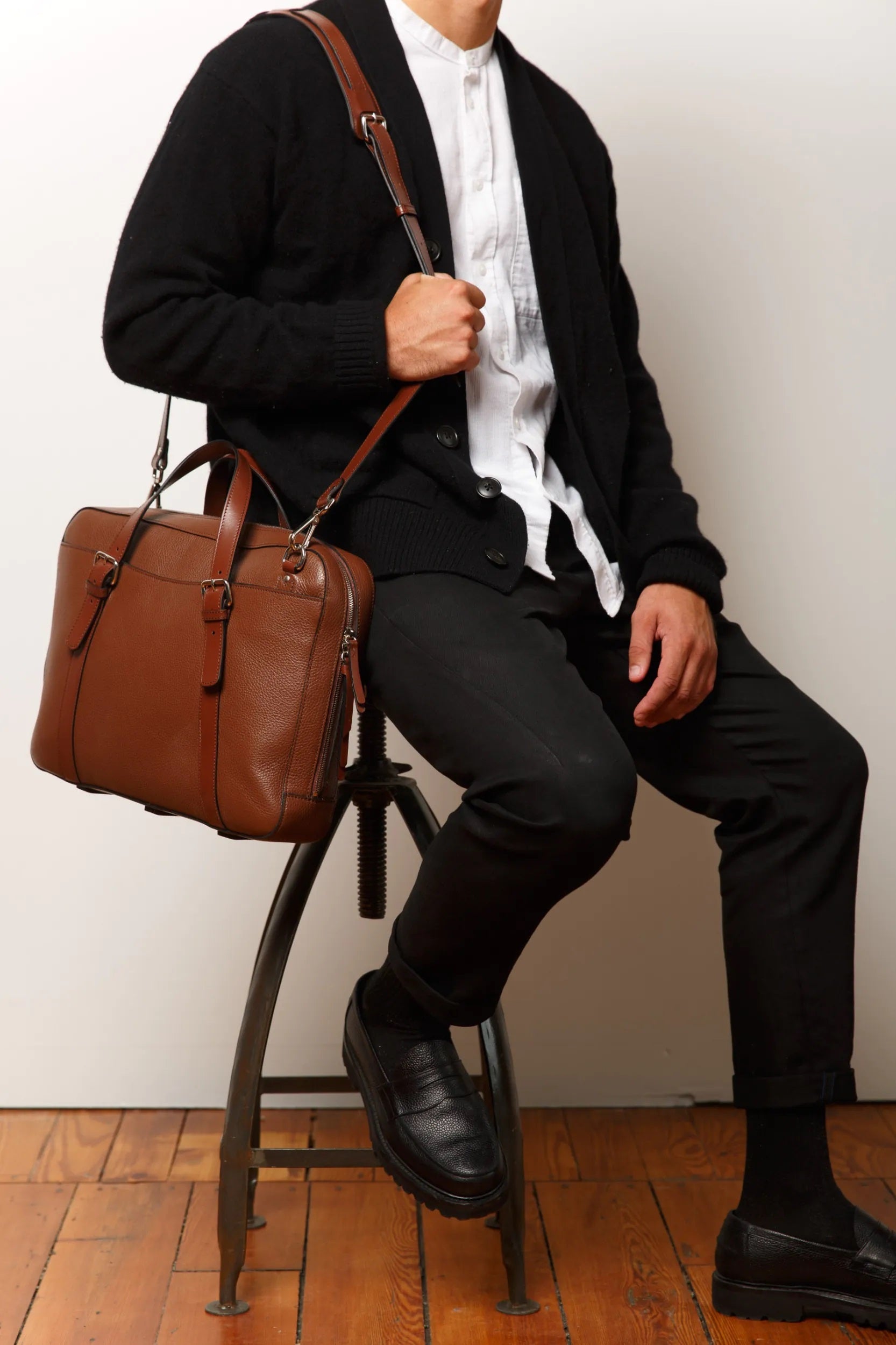 PARKER BRIEFCASE - BROWN – Natale's Men's Clothier